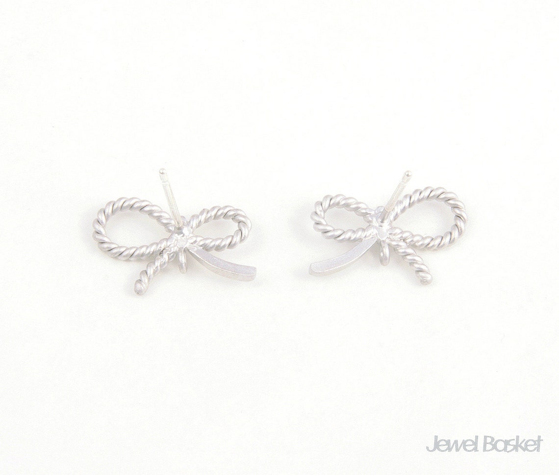 Plaited Ribbon Earring-brass 2pcs Earrings With a Connect | Etsy