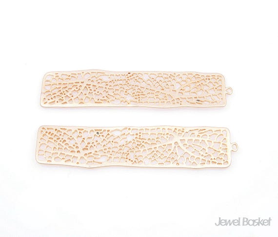 Large Rectangle Mesh Bar in Matt Gold 2pcs Large Net Pendant - Etsy