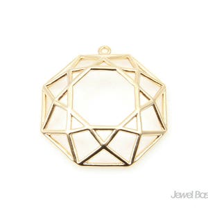 Octagon Pendant in Matte Gold / 24.0mm X 27.0mm / BMG358-P (2pcs) - Etsy