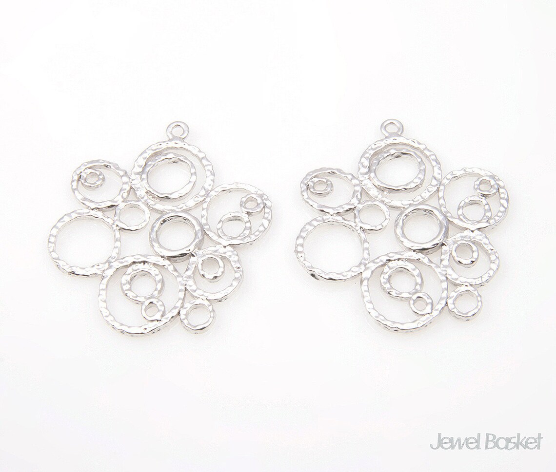 Multi Bubble Connector in Matte Rhodium / 28mm X 33mm / - Etsy