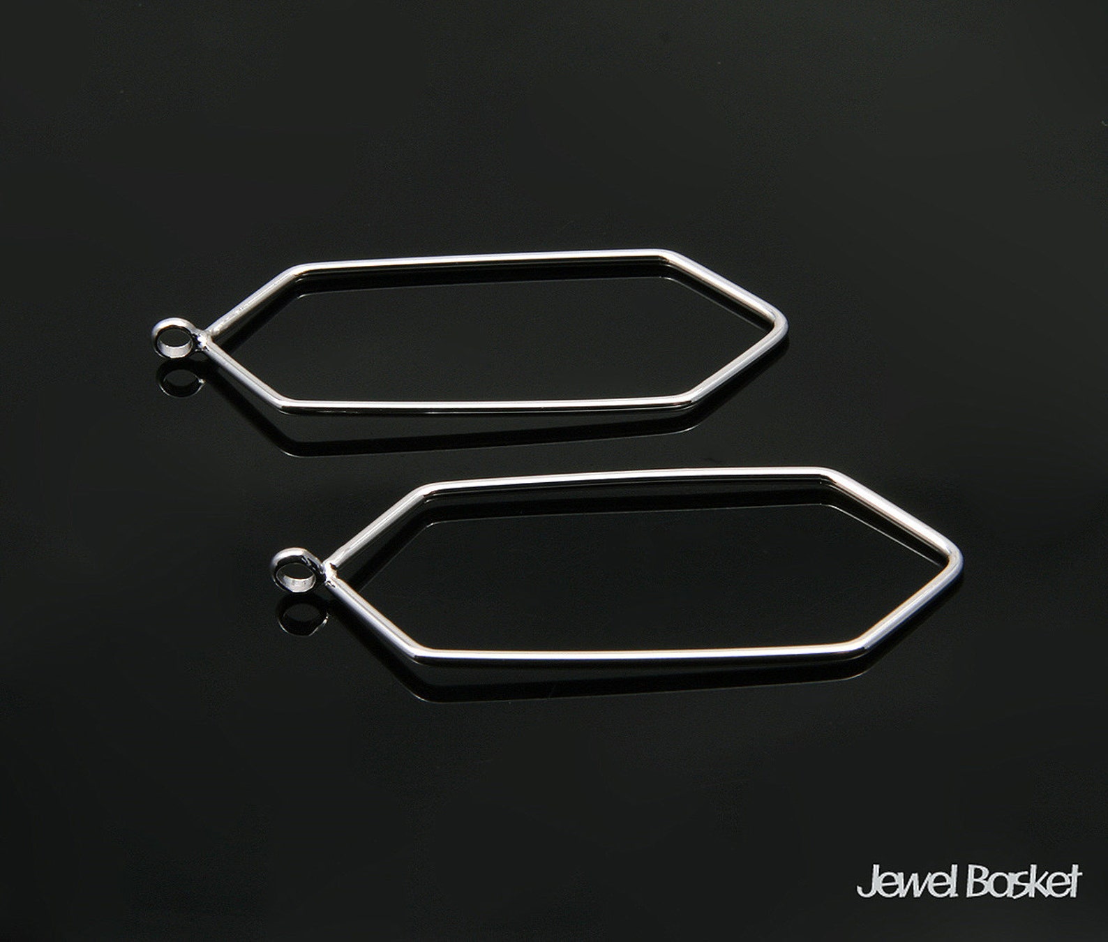 Gold Plated Hexagon Wire Pendant 2 Pcs of Hexagon Pendants / - Etsy