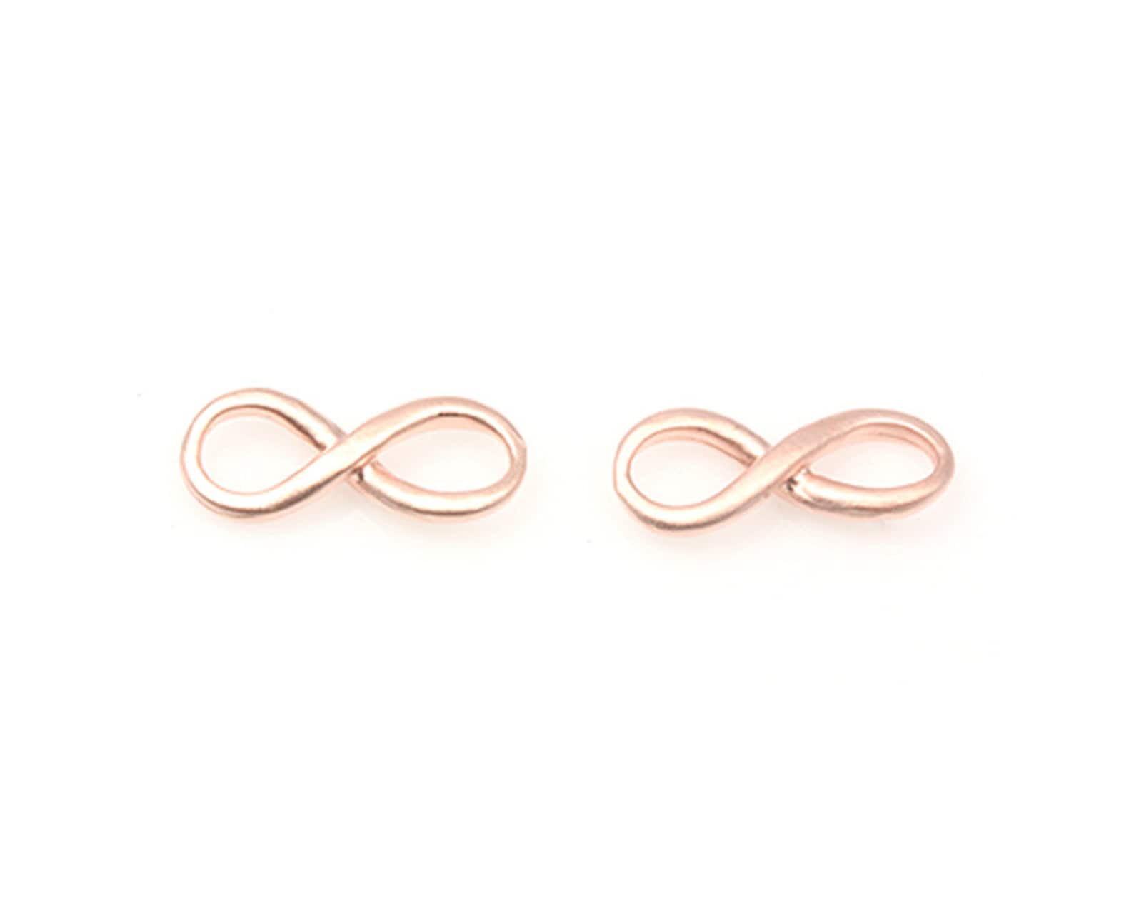 4pcs Infinity Pendant in Matte Rose Gold / Rose Gold Plated - Etsy