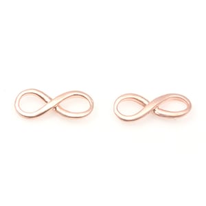 4pcs - Infinity Pendant in Matte Rose Gold / Rose Gold Plated ...
