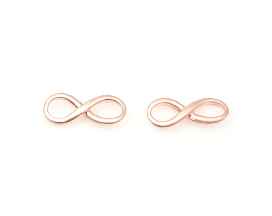 4pcs Infinity Pendant in Matte Rose Gold / Rose Gold Plated - Etsy