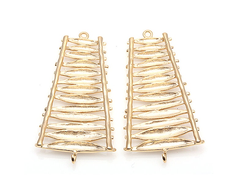 2pcs Ladder Connector in Matte Gold / Ladder Pendant / | Etsy