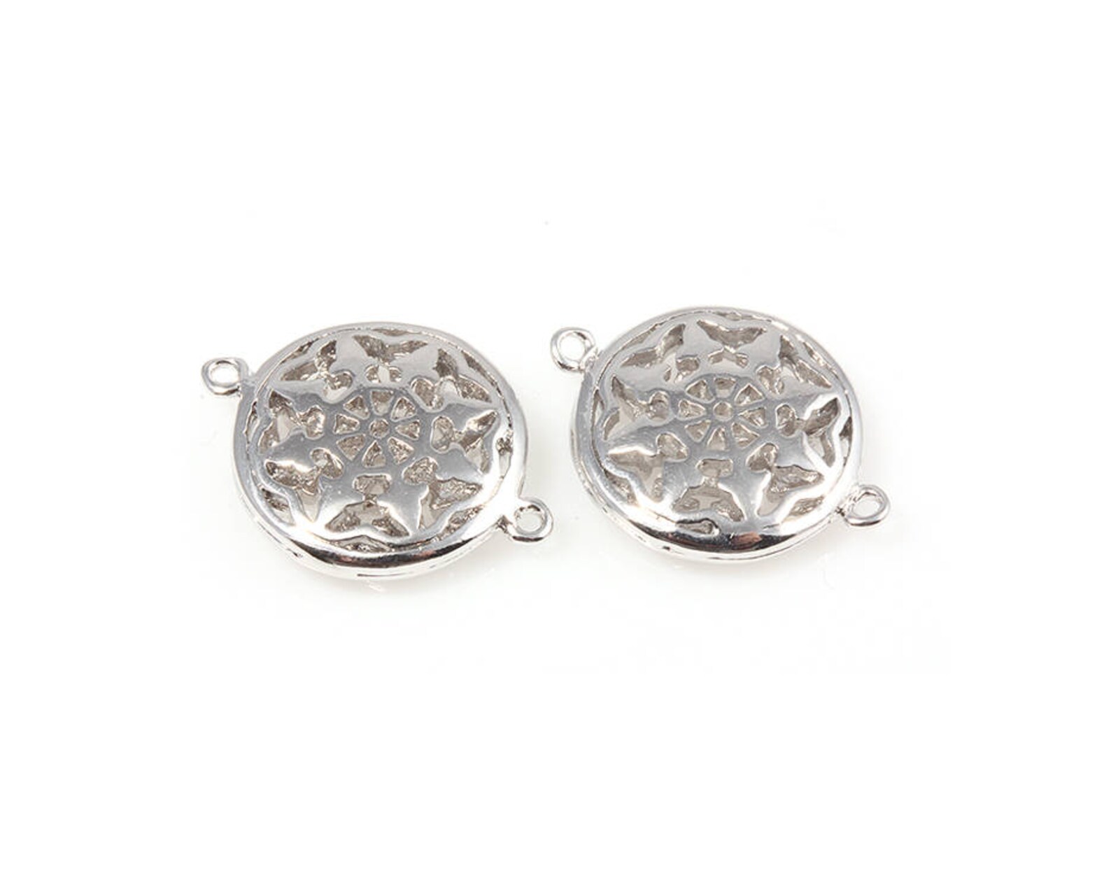 2pcs - Steering Wheel Round Connector in Polish Gold / 16k Gold Plated ...