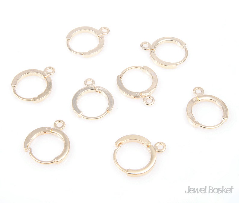 Round Clip Earhook 8pcs Gold Plated Round Clip Earhook 12mm | Etsy