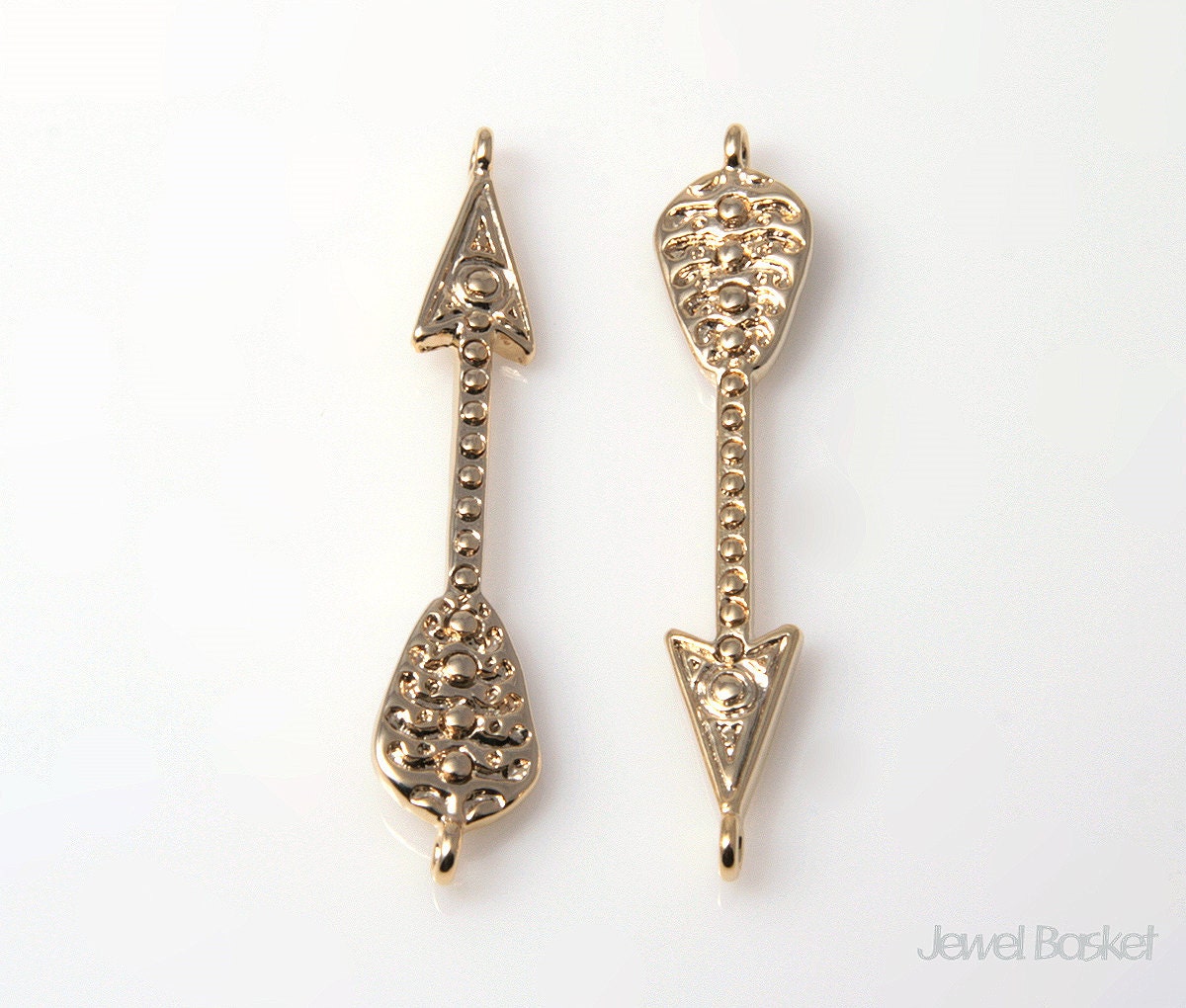 Arrows in Gold / 2pcs Arrow Connectors / 35mm X 7mm / BG118-C - Etsy