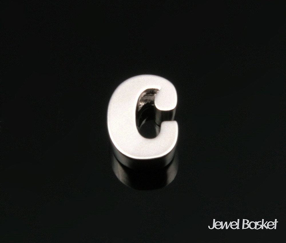 Matte Rhodium Lower Case Alphabet 2pcs Small Letter | Etsy