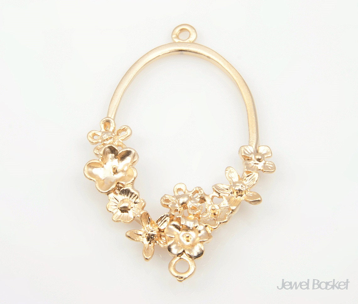 Flower Basket Connector / 24mm X 40mm / BMG010-C 2pcs - Etsy