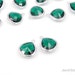 2pcs - Emerald Color Glass and Silver Framed Pendent / Emerald / Green ...