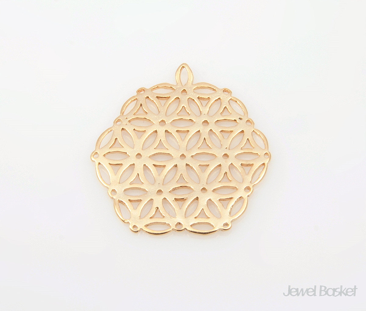 Matte Gold Plated Hexagon Pendant / 23mm X 21.5mm / BMG108-P - Etsy