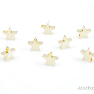 Metallic Star Bead - Polished Gold Stars 8.5mm X 8.5mm - Brass ...