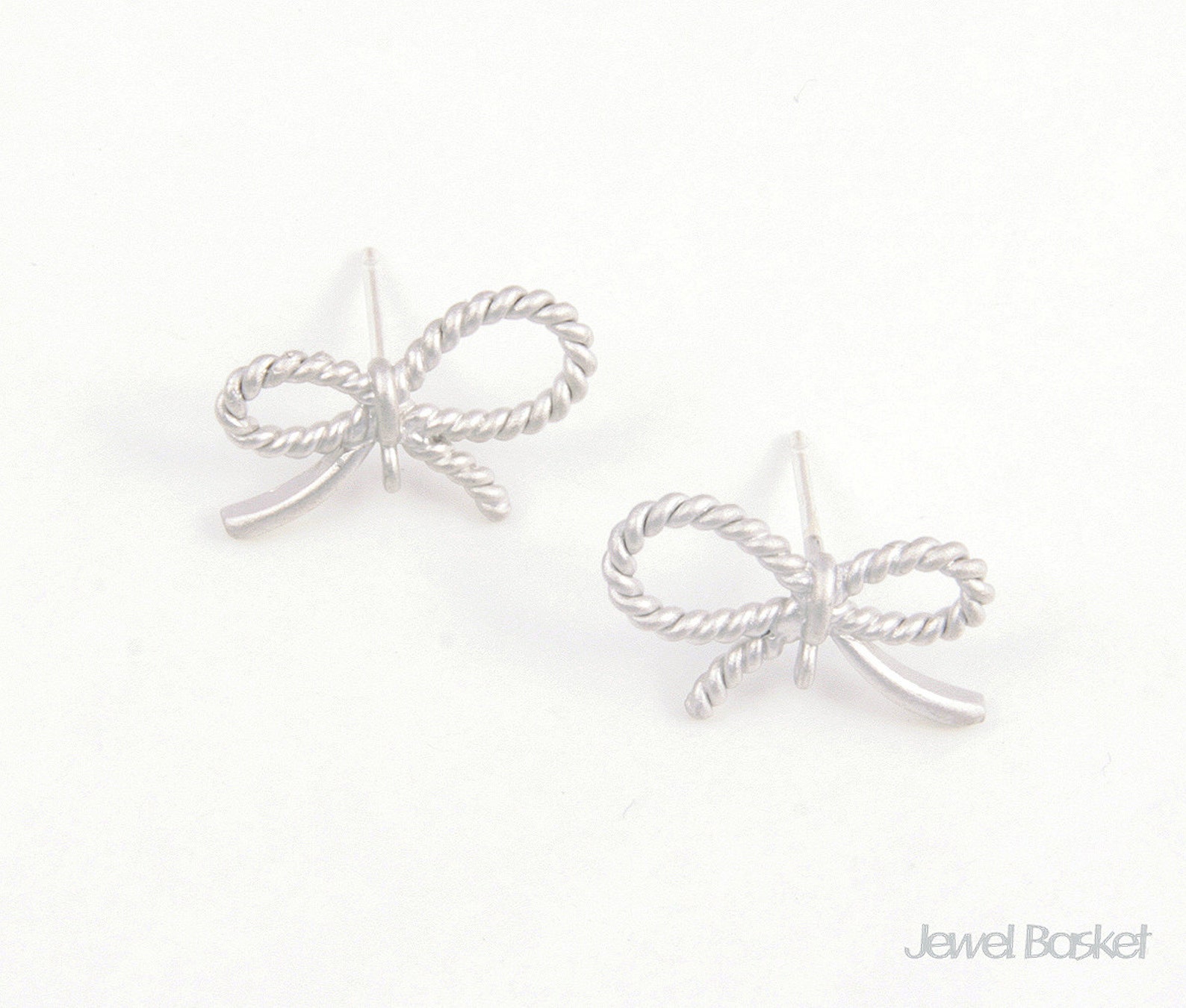 Plaited Ribbon Earring-brass 2pcs Earrings With a Connect | Etsy