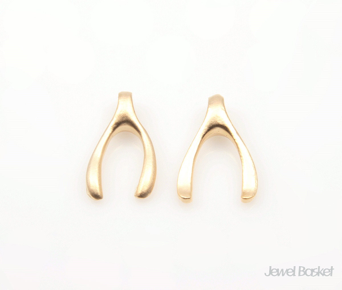 Wishbone in Matte Gold / 10.0mm X 15.0mm / BMG203-P (4pcs) - Etsy