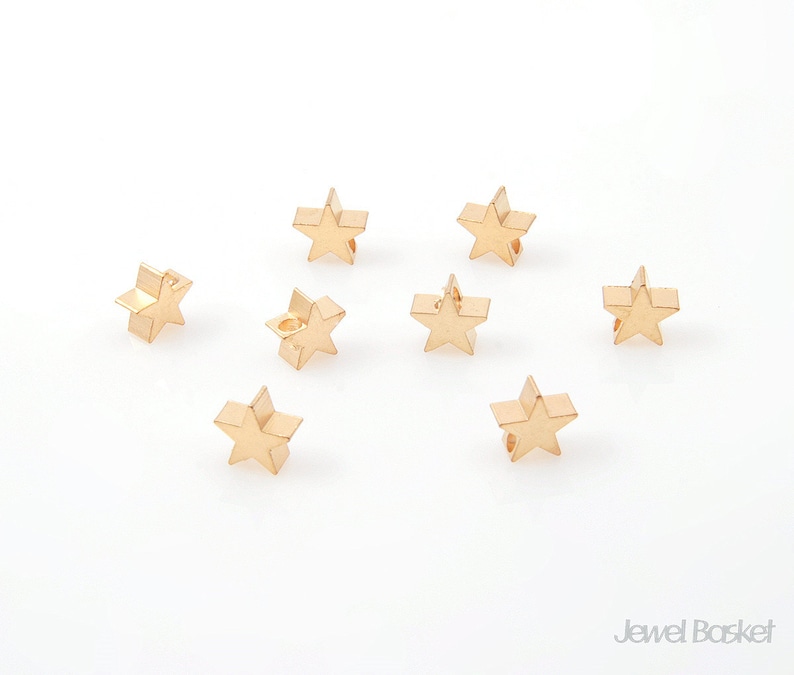 Metallic Star Bead Matte Gold Little Star / 5mm X 5mm / | Etsy