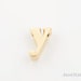 2pcs - Matte Gold Lower Case Alphabet - Small Letter "y" / 4.4mm X 6 ...
