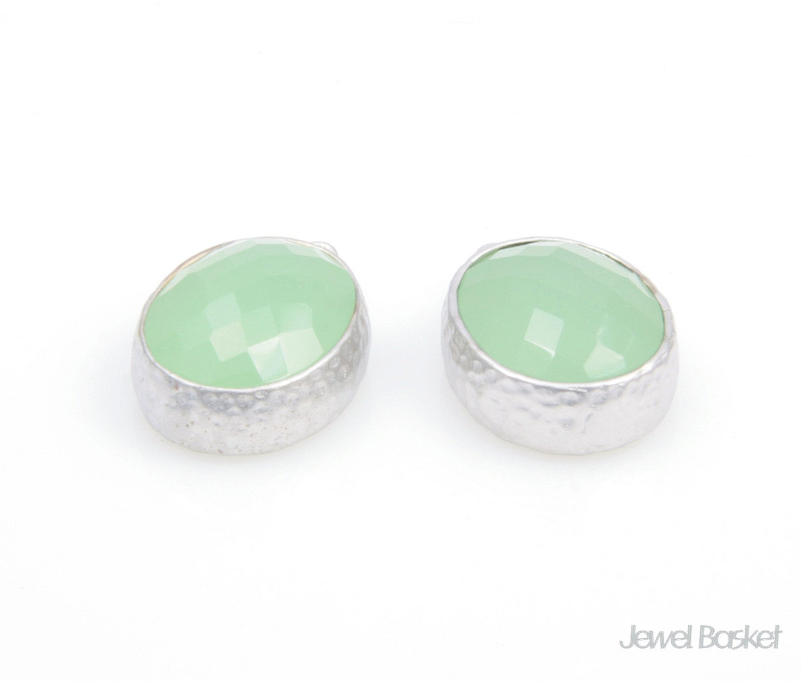 2pcs - Light Mint Color Matte Silver Framed Glass Oval Pendent / Light ...