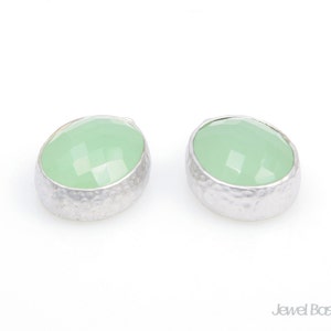 2pcs - Light Mint Color Matte Silver Framed Glass Oval Pendent / Light ...
