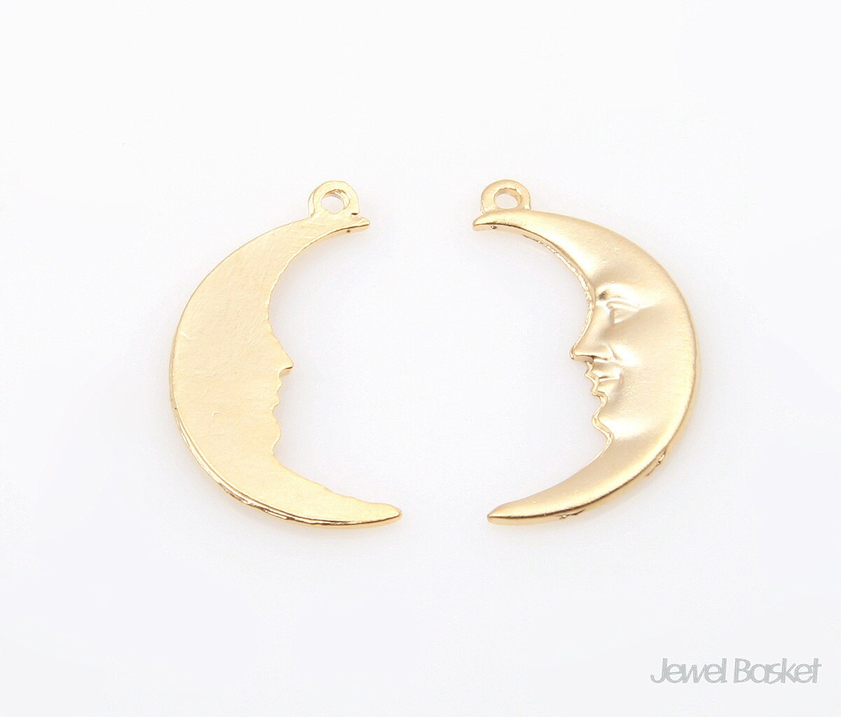 4pcs Crescent in Matte Gold / Crescent Pendant / Face | Etsy