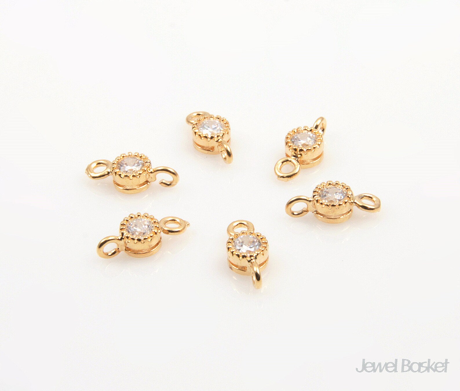 CG004-C2 6pcs / Tiny Cubic Connector in Gold Ver.2 / 4mm X - Etsy