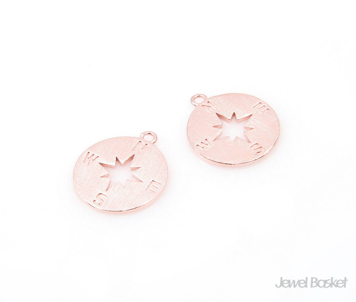 Compass Bearing in Matte Rose Gold / 12.0mm X 14.0mm / - Etsy