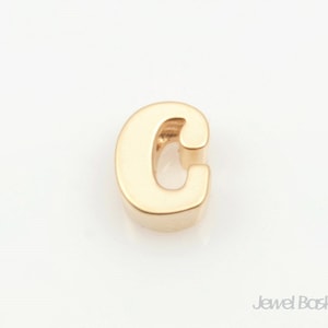 2pcs - Matte Gold Lower Case Alphabet C / Initial / Tiny Pendant ...