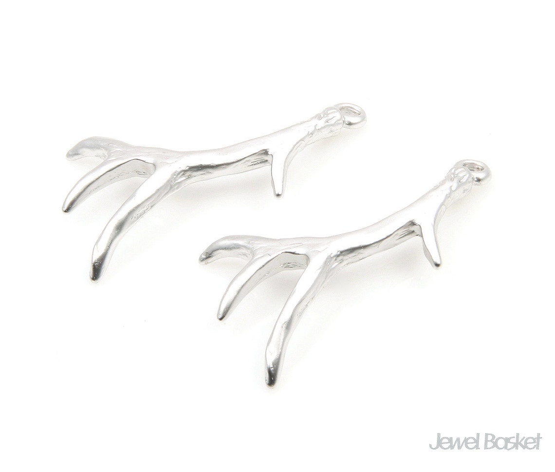 Matte Gold Antler Charm - 2pcs Antler Charm / 29.0mm X 41.0mm / BMG313 ...