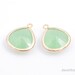 2pcs - Light Mint Color and Matte Gold Framed Glass Pendent / Light ...
