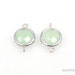 Light Mint Color and Silver Framed Glass Round Connector - 2pcs Light ...