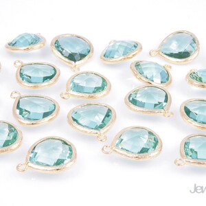 2pcs - Erinite Color and Gold Framed Glass Pendent / Erinite / Green ...