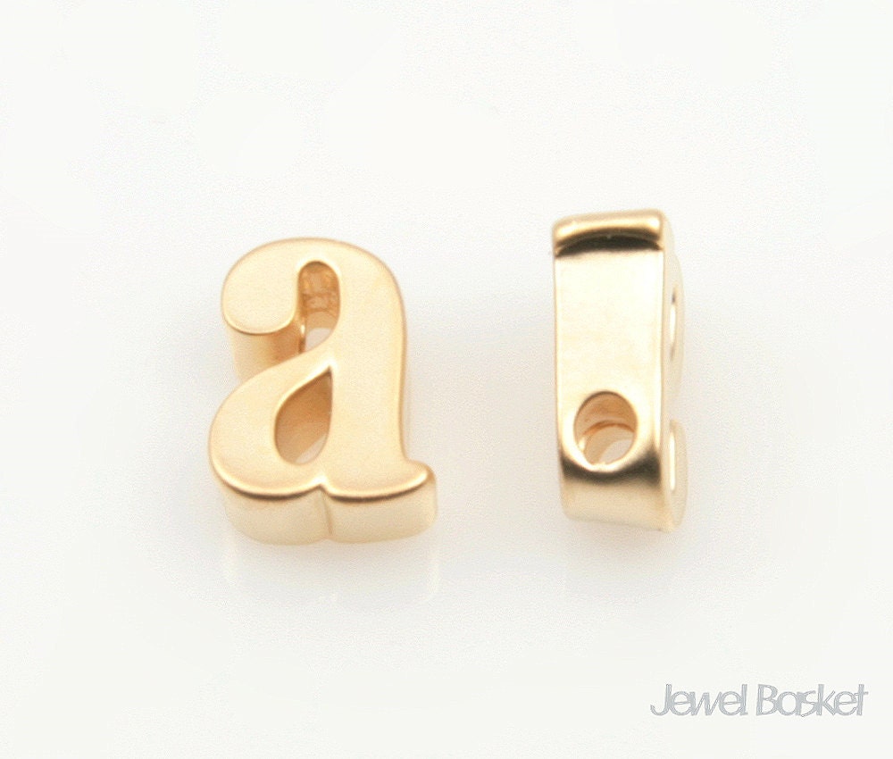 2pcs Matte Gold Lower Case Alphabet a / Initial / Tiny | Etsy
