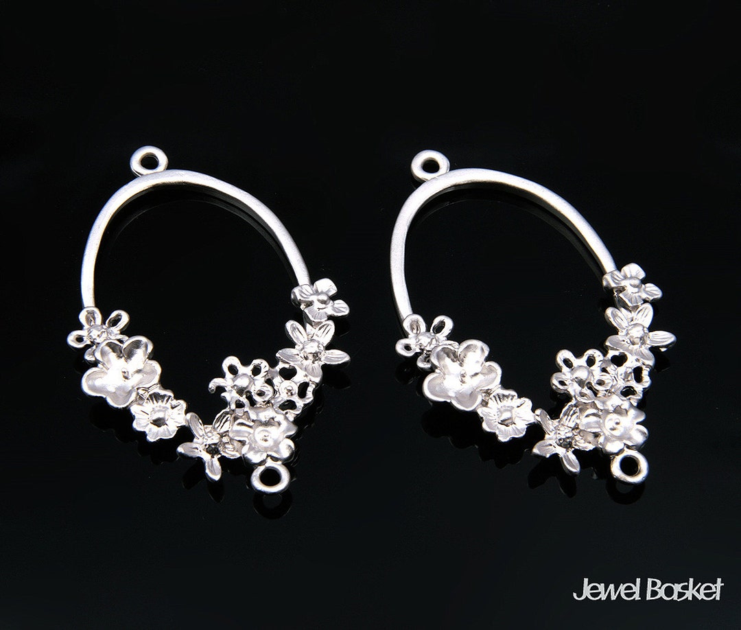 Flower Basket Connector / 24mm X 40mm / BMS010-C (2pcs) - Etsy