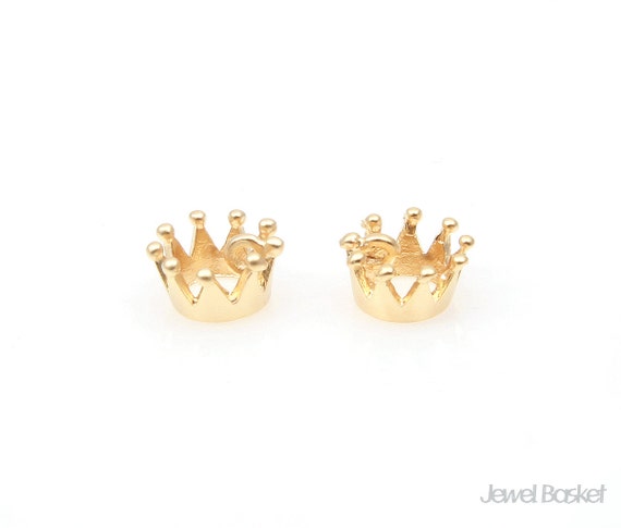 Crown Pendant in Matte Gold / 10mm X 5.5mm / BMG291-P 4pcs | Etsy
