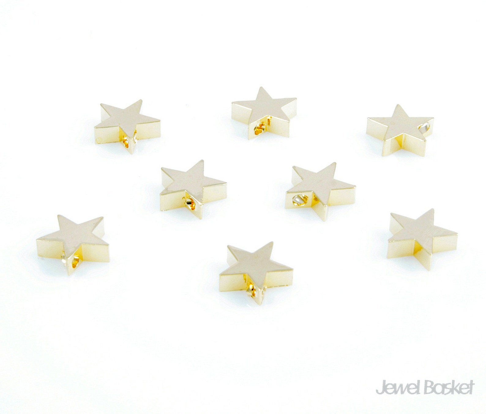 Metallic Star Bead Polished Gold Stars 8.5mm X 8.5mm Brass - Etsy