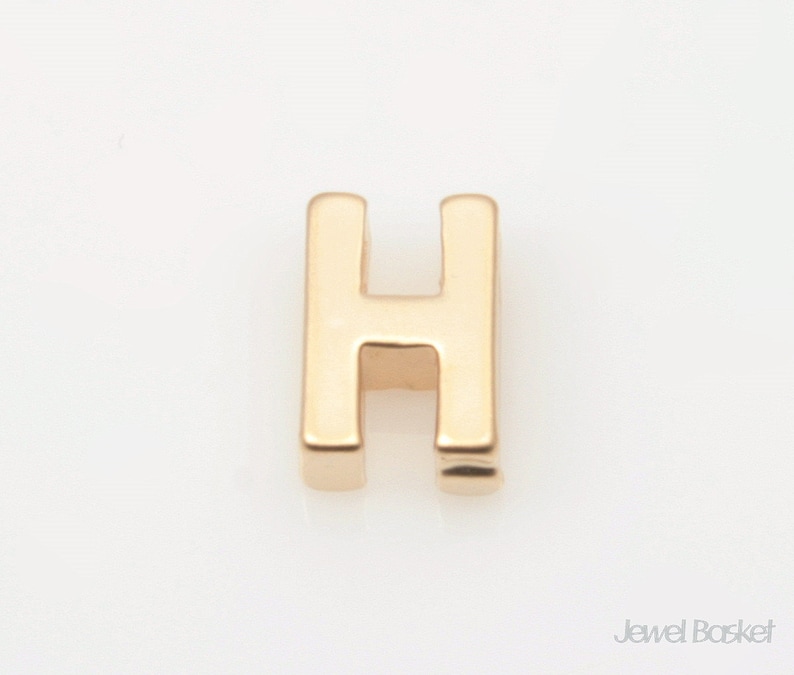 Brass Beads Matte Gold Upper Case Alphabet Capital Letter H - Etsy