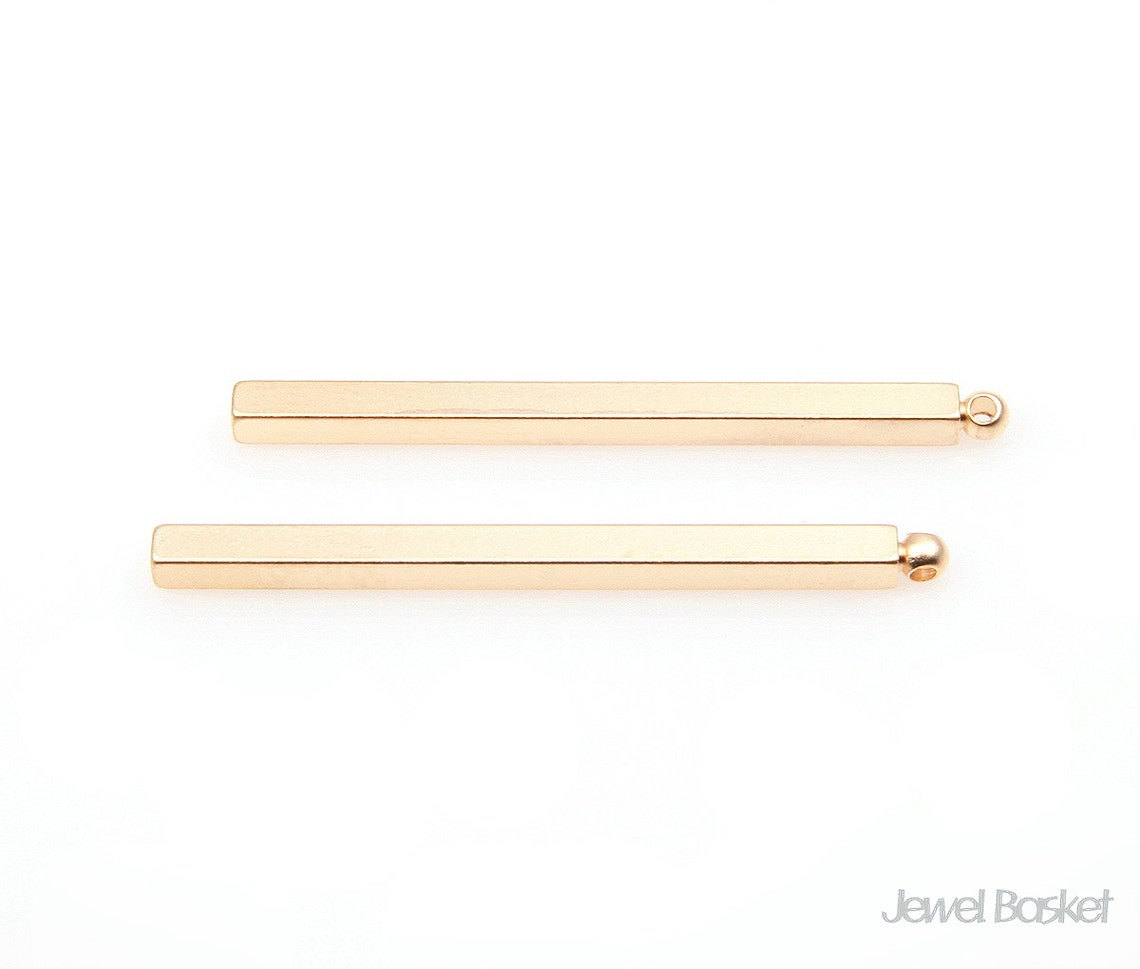 Matte Gold Bar Pendant for Earrings / 2mm X 32mm / BMG280-P - Etsy