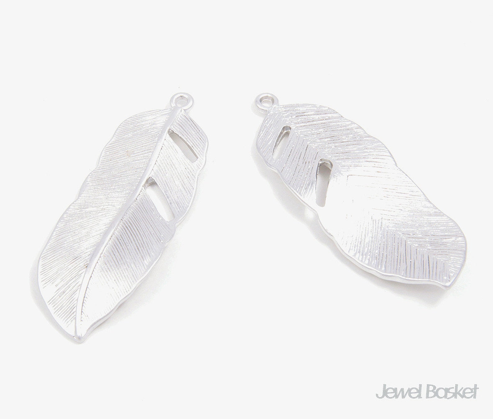 Silver Color Solid Feather Pendant / 15mm X 42mm / BMS027-C - Etsy