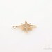 1pcs - Big Star Pendant in Gold Plated With 21 Cubic Zirconia / Cubic ...