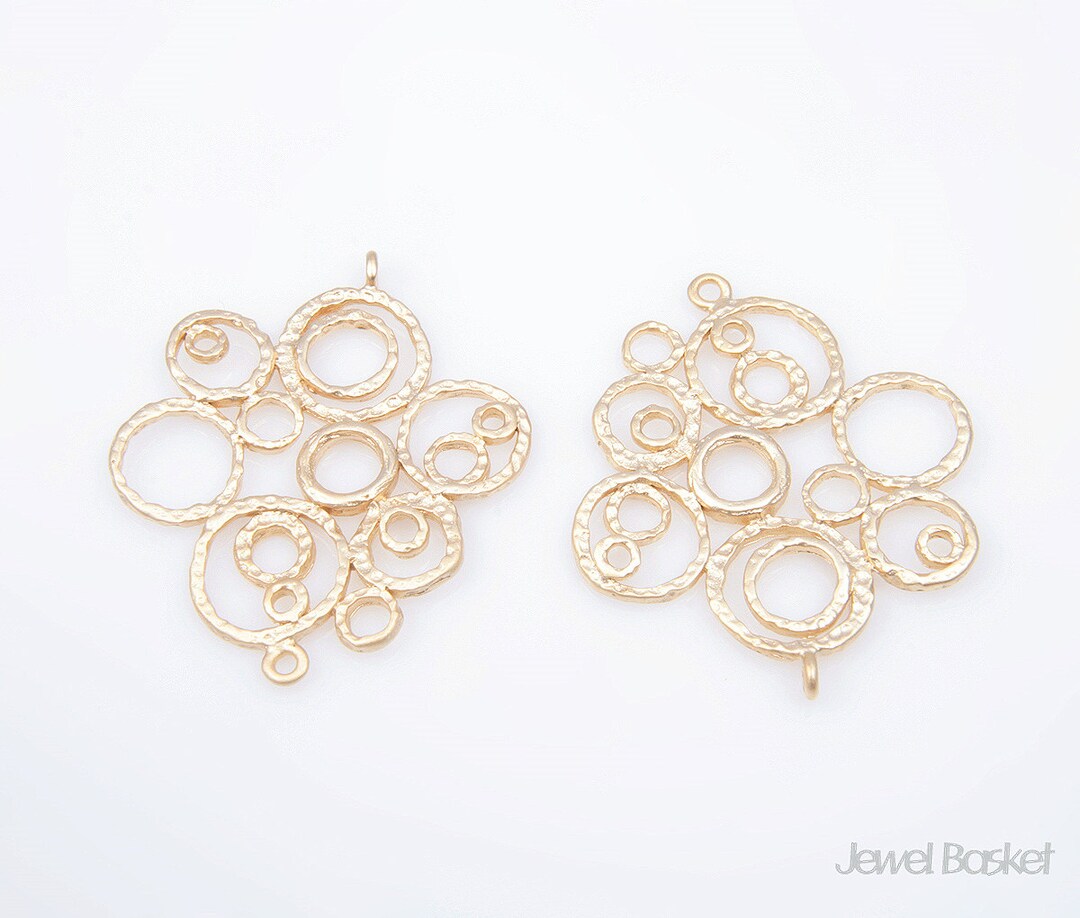 Multi Bubble Connector in Matte Gold / 28mm X 33mm / BMG101-C (2pcs) - Etsy