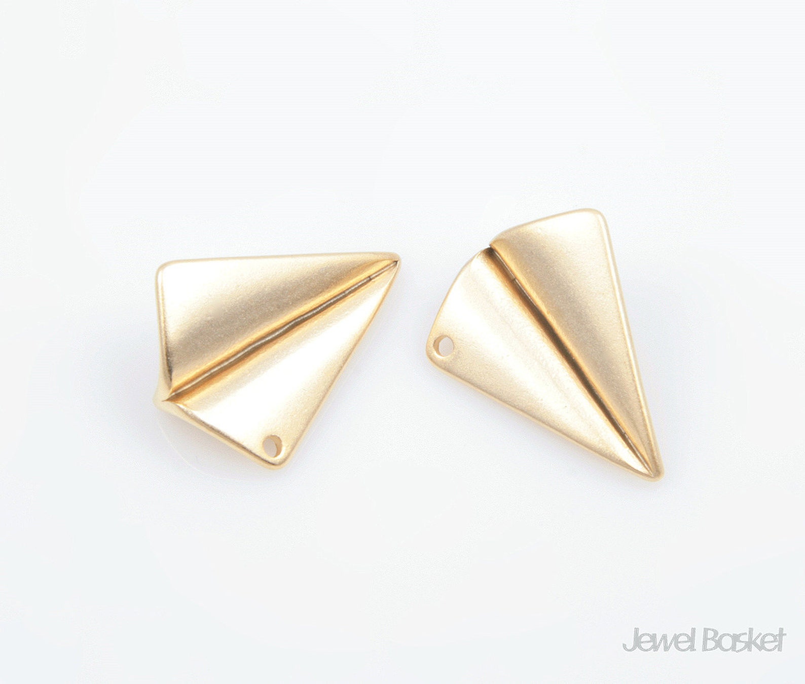 Paper Airplane in Matte Gold - 2pcs Airplane Pendant, Necklace Pendant ...
