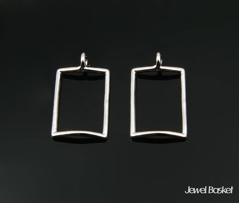 2pcs Rectangle Pendant Outline in Gold 2 pieces of | Etsy