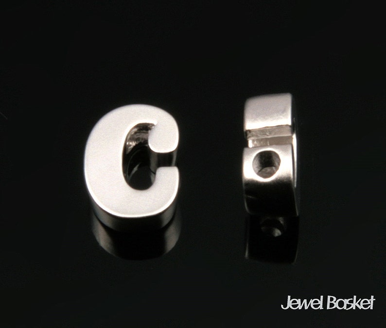 Matte Rhodium Lower Case Alphabet 2pcs Small Letter - Etsy