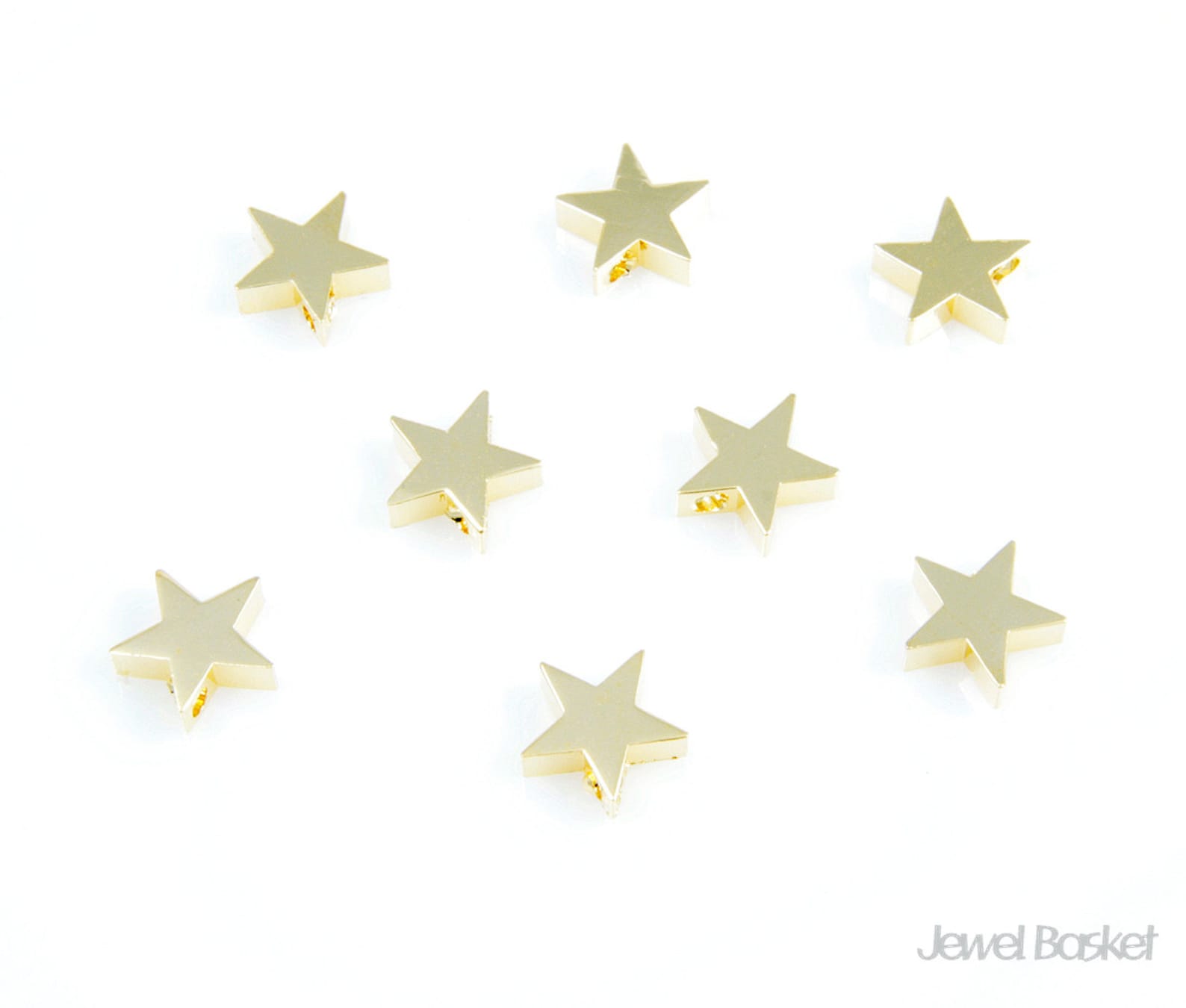Metallic Star Bead Polished Gold Stars 8.5mm X 8.5mm Brass - Etsy