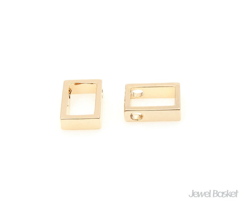 Rectangle Outline Charm in Gold / 6.0mm X 8.5mm / BG297-P - Etsy
