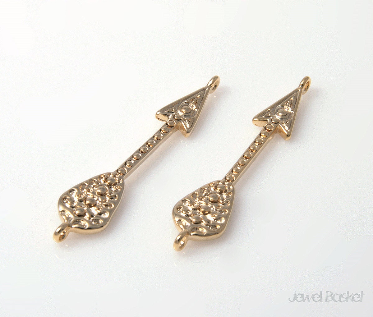 Arrows in Gold / 2pcs Arrow Connectors / 35mm X 7mm / BG118-C (2pcs) - Etsy