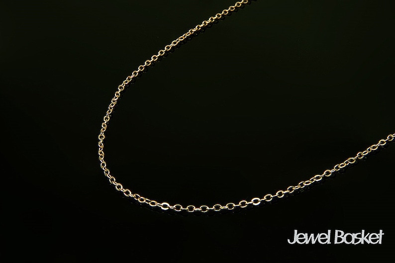 Flat Cable Chain in Gold 235SF / 1.6mm X 2mm / 3 Meters - Etsy