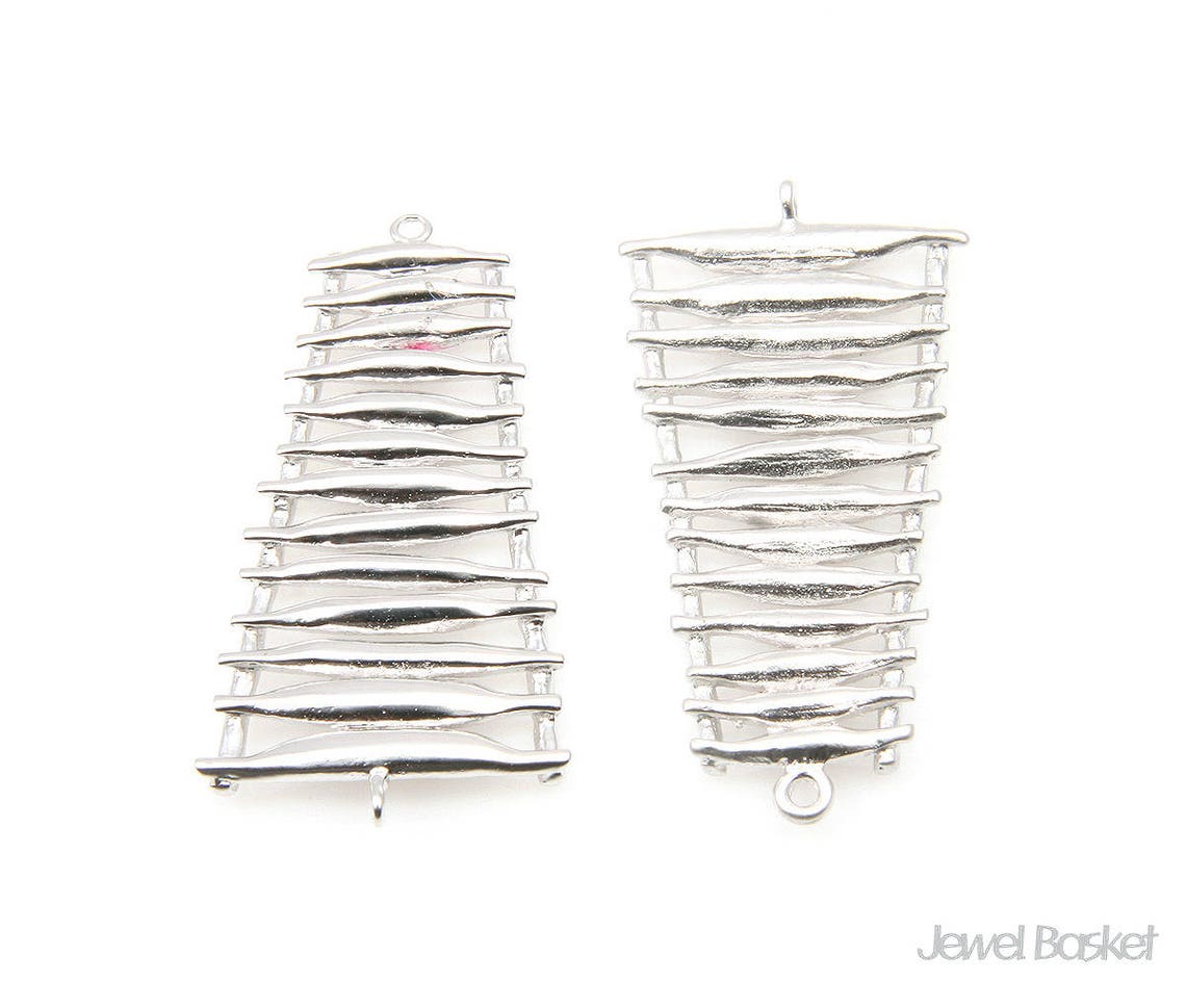 2pcs Ladder Connector in Matte Rhodium / 19.3mm X 39.5mm / - Etsy