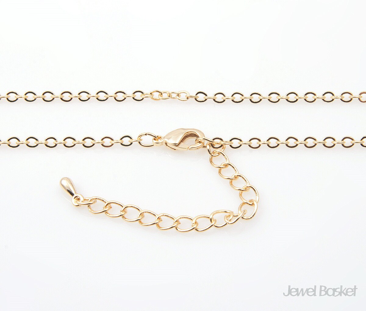 15 Gold Plated Chain With Extension 245SF 1.9mm X - Etsy