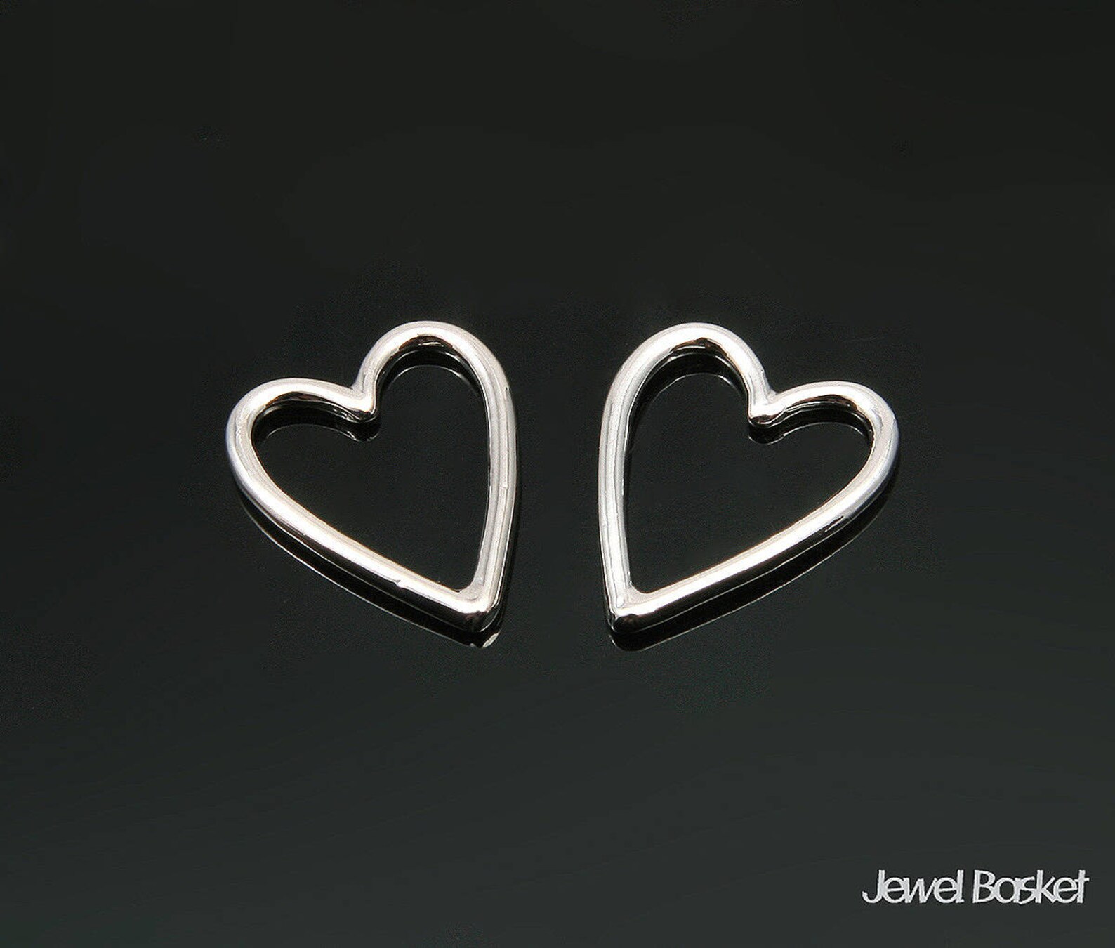 Heart Outline in Gold 2pcs of Heart Charm / 12.0mm X 15.0mm - Etsy
